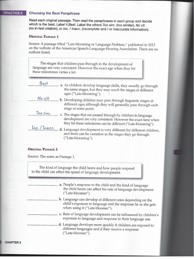21a_choosing_the_best_paraphrase_worksheet | PDF