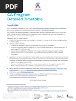 CA Program Timetable Yearly Term 1 2023 - Term 4 2024 | PDF ...