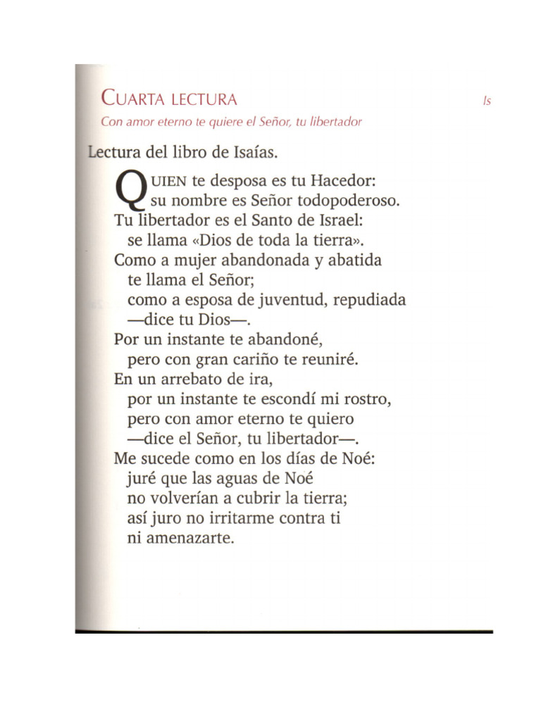 Cuarta Lectura Con Salmo | PDF