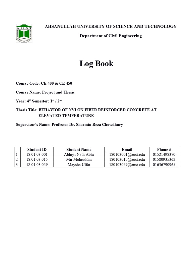 6) Log Book | PDF | Thesis | Cognition
