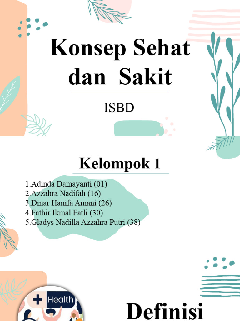 Konsep Sehat Dan Sakit Kelompok 1 | PDF | Pengembangan Diri