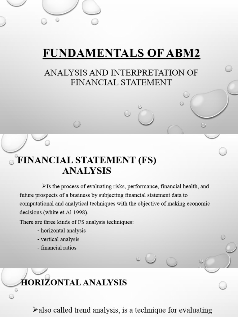 Horizontal Analysis of Financial Statements | PDF | Accounting ...