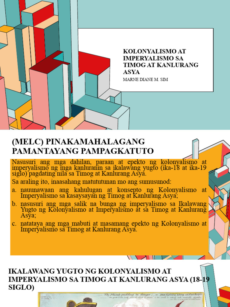 Kolonyalismo at Imperyalismo Sa Timog at Kanlurang Asya | PDF