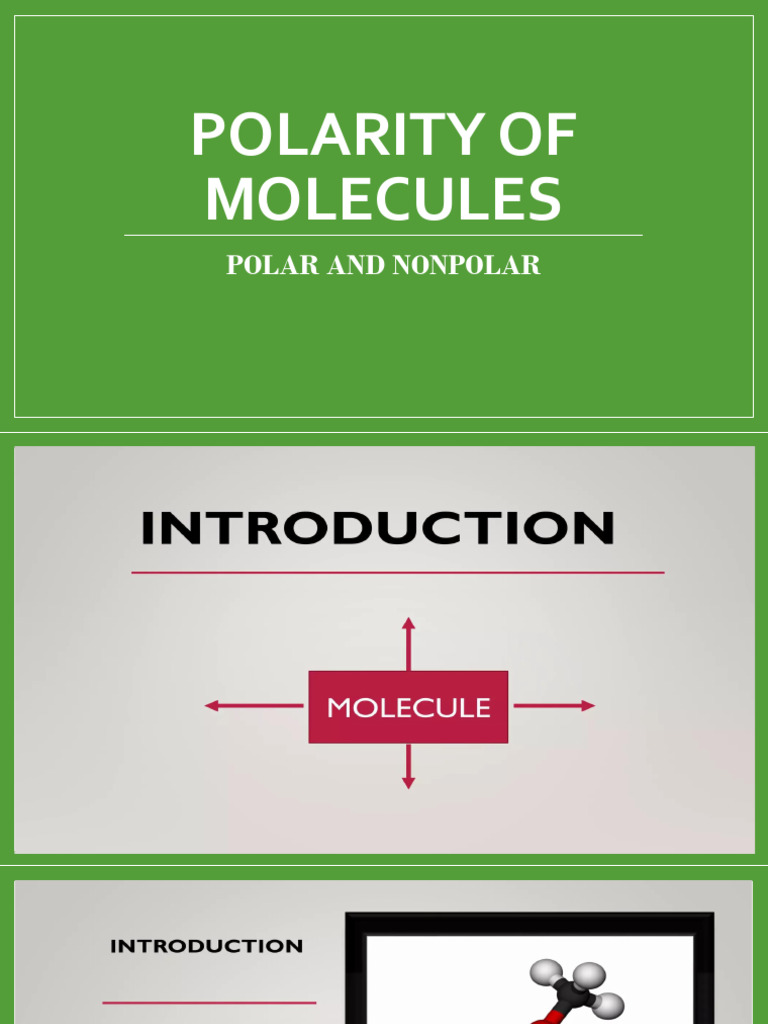 PDF Polarity of Molecules | Download Free PDF | Chemical Polarity ...