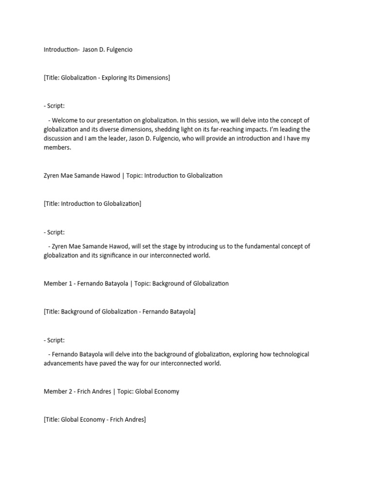 Contemp Script | Download Free PDF | Globalization | Sociology