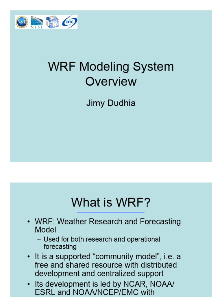 WRF Modeling System Overview | PDF | Numerical Weather Prediction | Earth Sciences