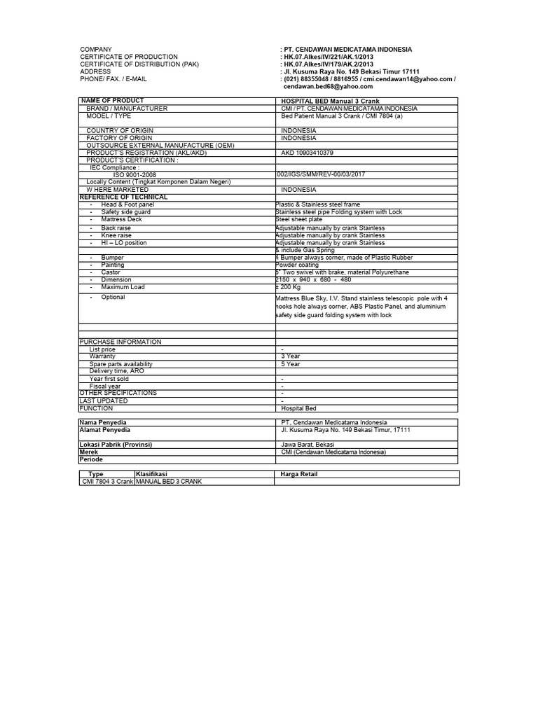 CMI 7804 Manual 3 Cran (A) (Spek) | PDF | Motor Vehicle | Vehicle Technology