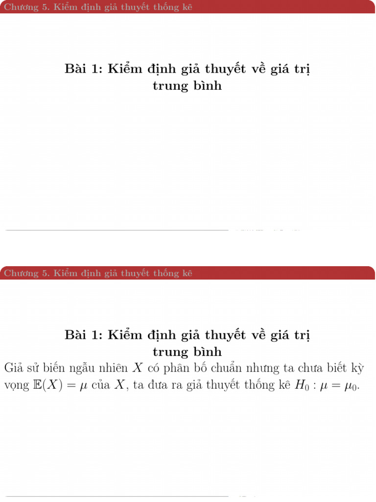 Bai Giang XSTK Chuong 5 - Ưerkdsfhvc | PDF