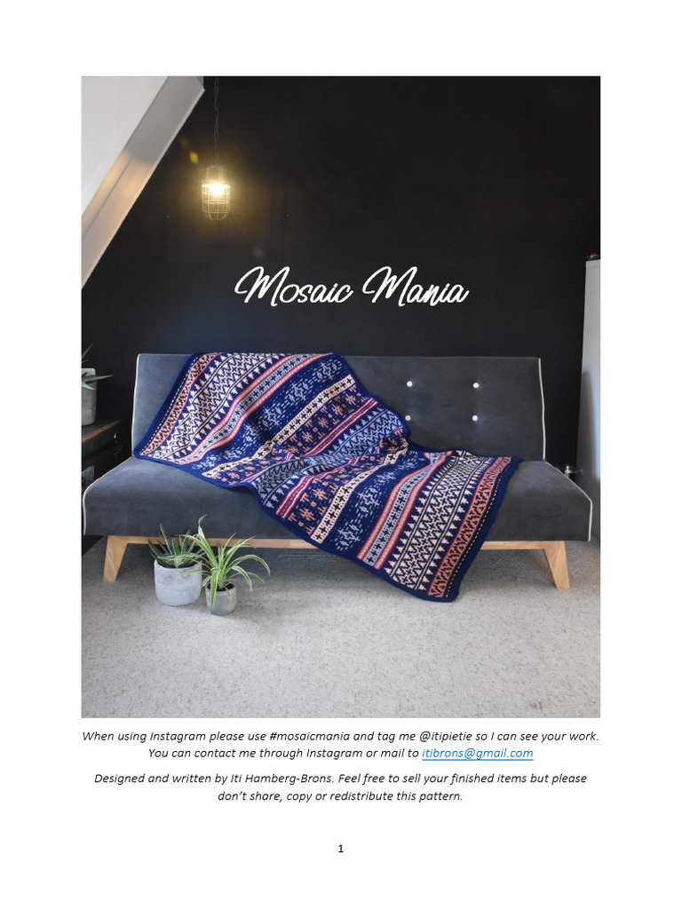 Mosaic Mania ENG2 | PDF | Crochet | Textile Arts