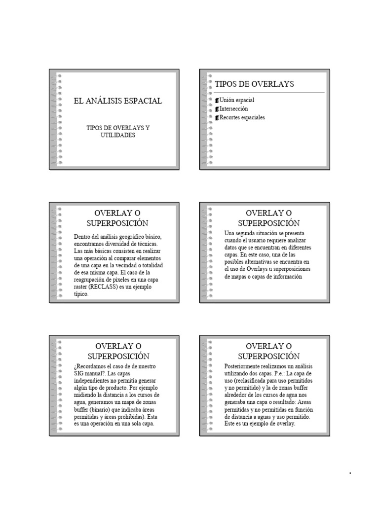 Tipos de Overlays en Análisis Espacial | PDF | Sistema de información ...