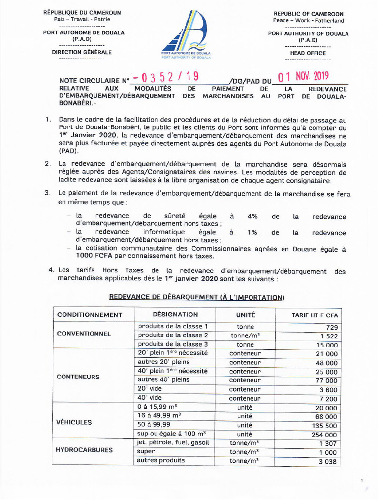 Tarif Pad 2020 | PDF