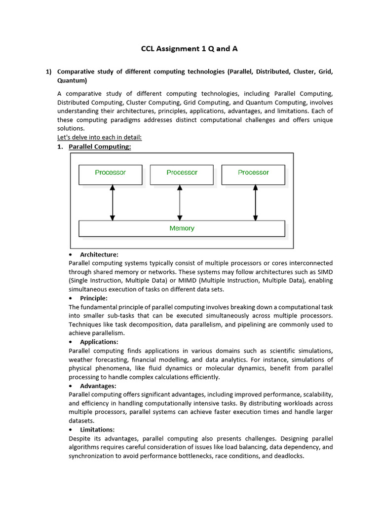 CCL Assignments | Download Free PDF | Cloud Computing | Quantum Computing