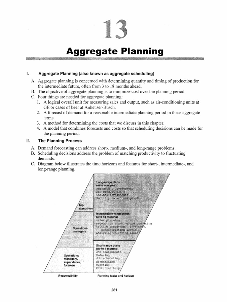 Ch13-Aggregate Planning | PDF