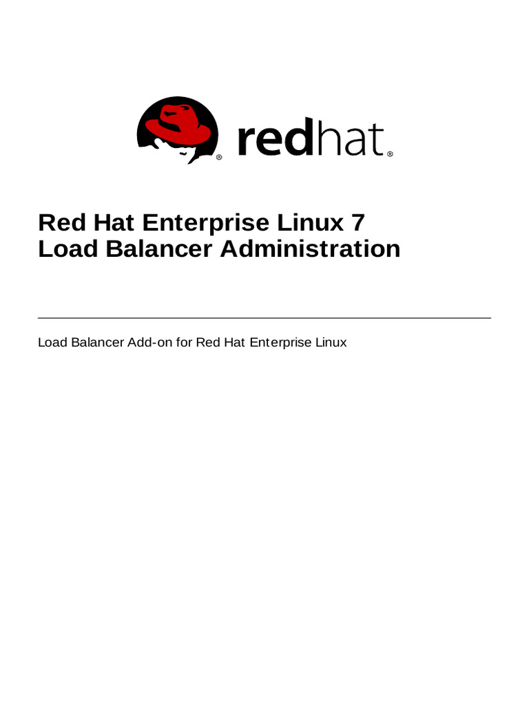 Red Hat Enterprise Linux-7-Load Balancer Administration-en-US | PDF ...