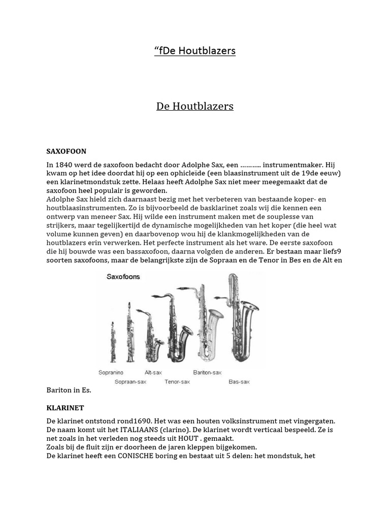Houtblazers | PDF