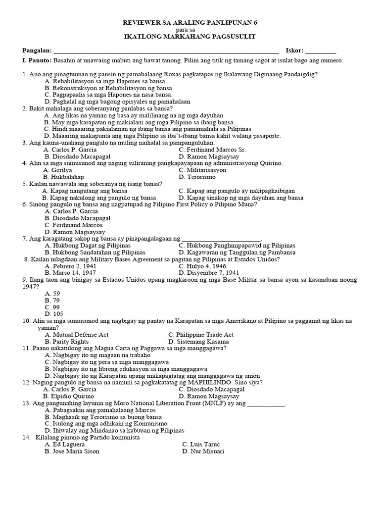 Q3 Ap6 PT Reviewer | PDF