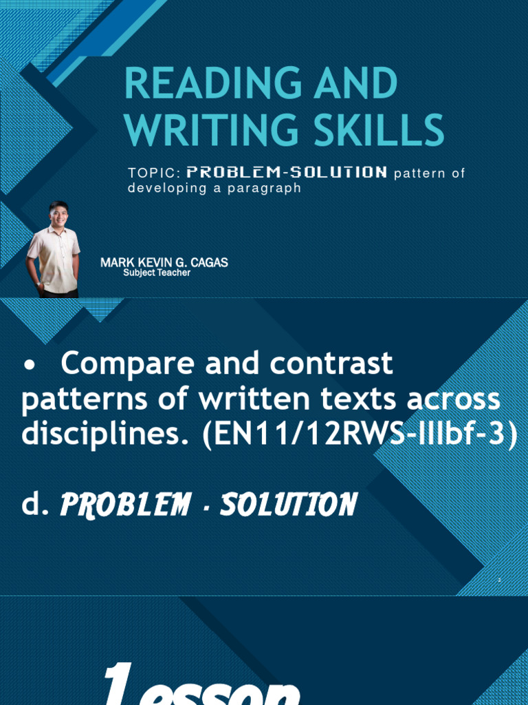 Roblem Solution Reading and Writing Skills Students | PDF | Grammar ...