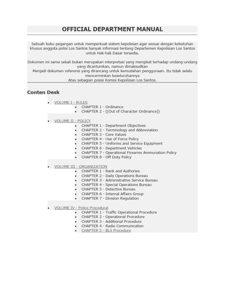 Lspd 2024 Department Manual Pdf