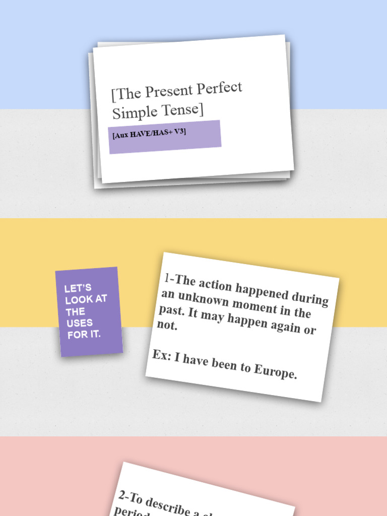 Present Perfect Tense Guide | PDF | Linguistics | Language Families
