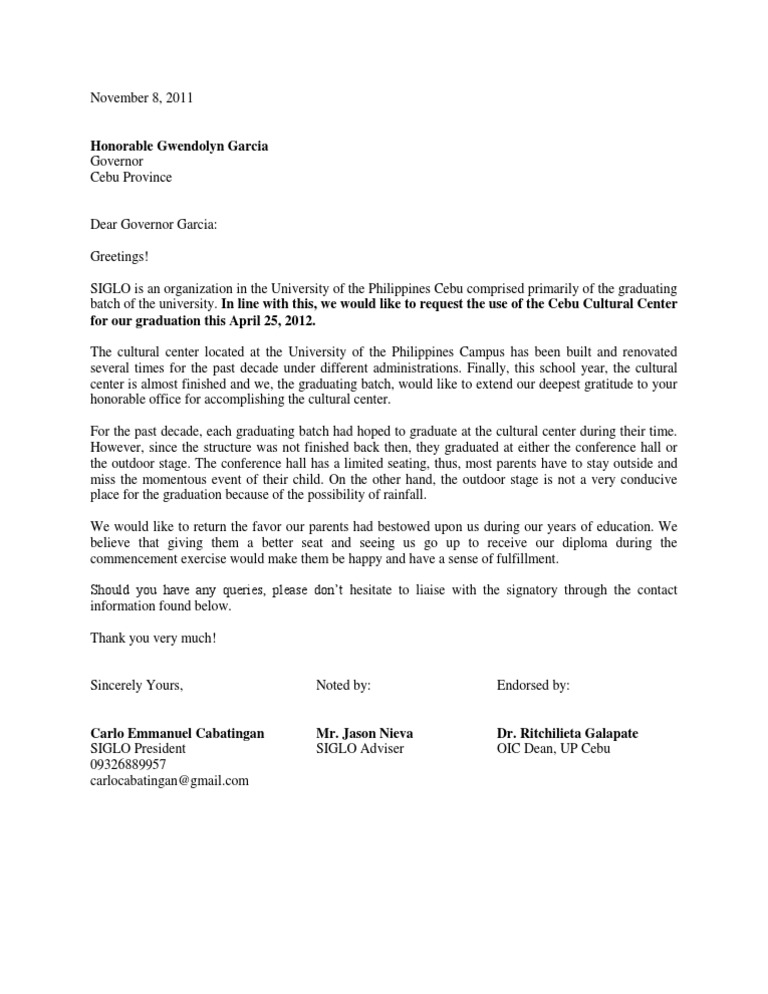 Letter To The Governor | PDF