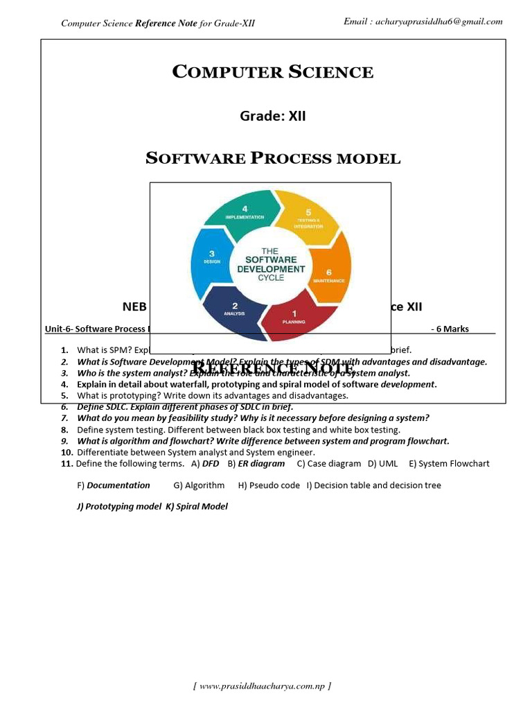 Computer Software Process Model SPM Notes | PDF | Software Development ...