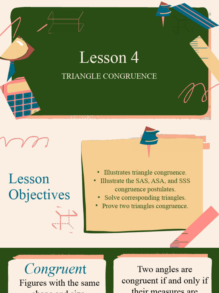 Math 8 q3 Congruent Triangles | PDF | Triangle | Euclidean Geometry