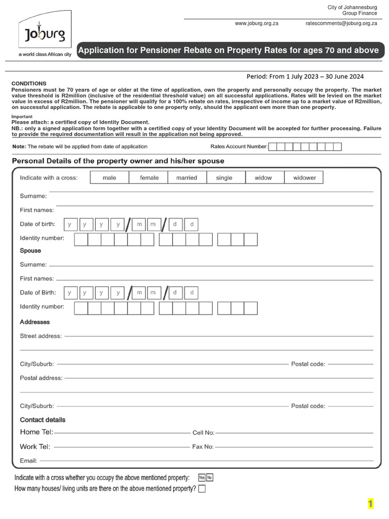 70+ Pensioner Rebate Application - 2023.2024 | PDF | Rebate (Marketing ... 70+ Pensioner Rebate Application - 2023.2024 | PDF | Rebate (Marketing ...