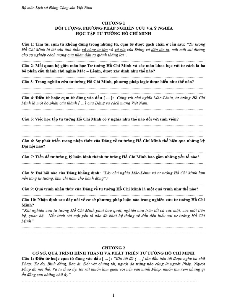 2019. Tài liệu học tập TTHCM | PDF