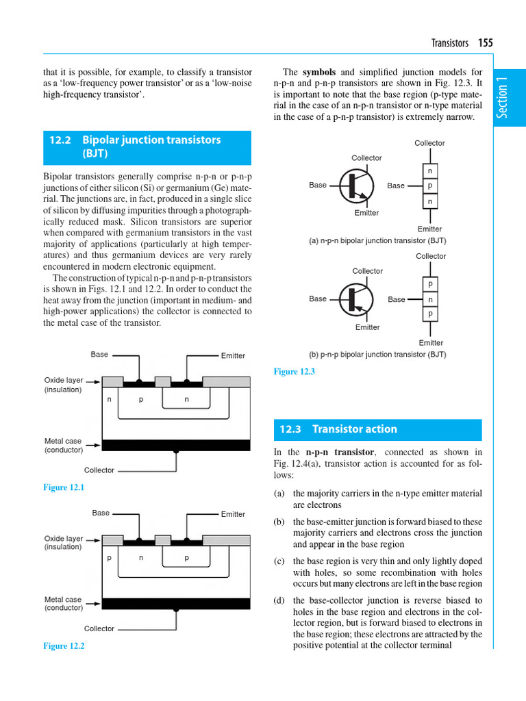 12.2 Bipolar Junction Transistors (BJT) | PDF | Bipolar Junction Transistor | P–N Junction