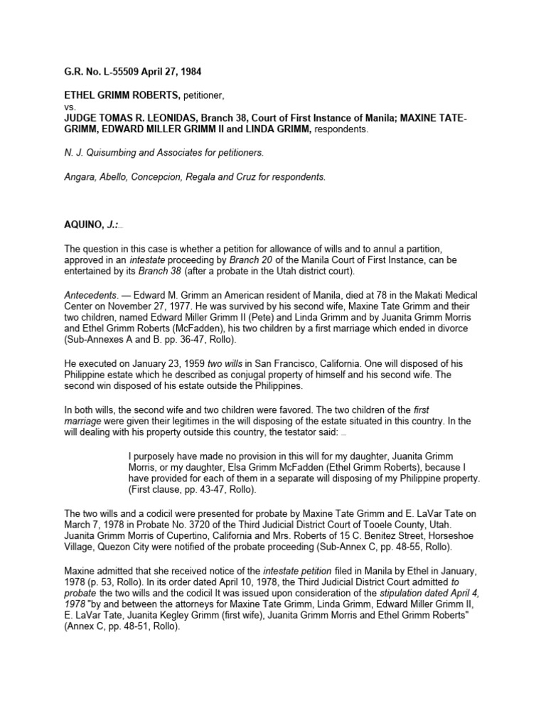 Special Proceedings List of Cases | PDF | Law