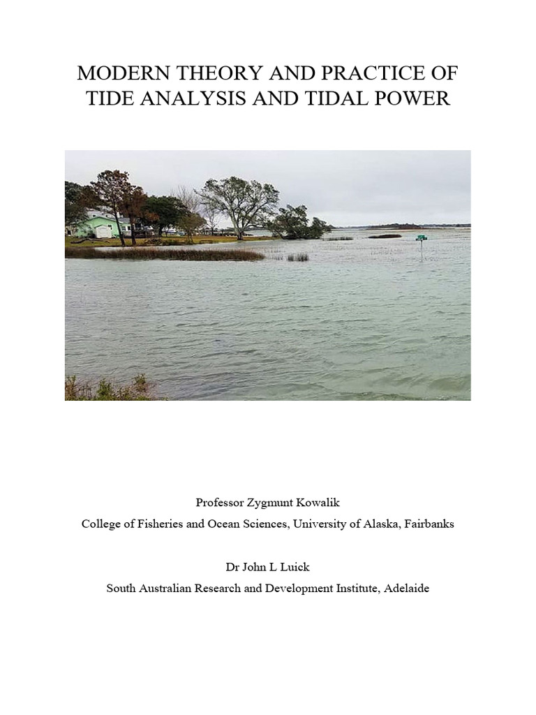 2019 - Modern Theory and Practice of Tide Analysis and Tidal Power | Download Free PDF | Tide ...