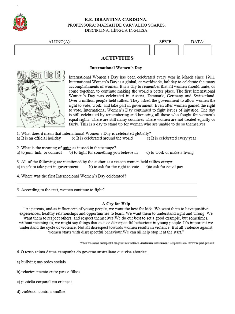 International Women's Day | PDF | Malala Yousafzai | Marie Curie