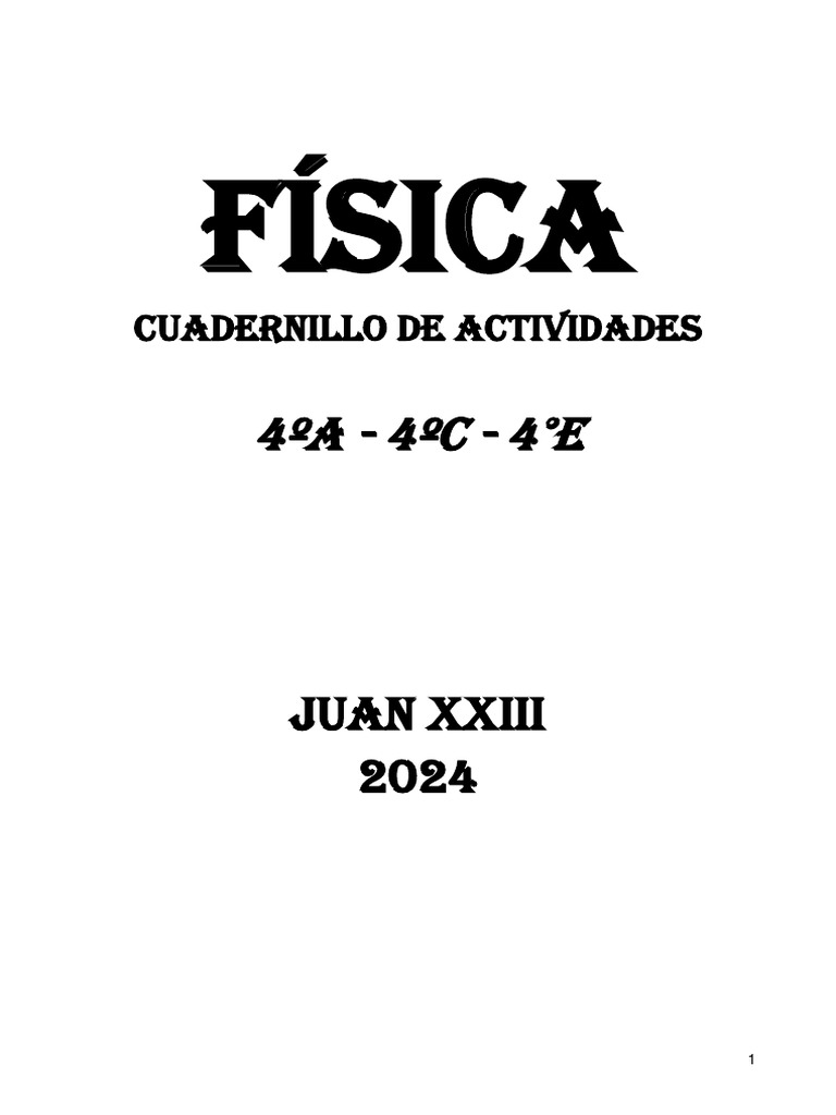 Gu-A Pr-Ctica de F-Sica 4 - 2024 | PDF | Velocidad | Palanca