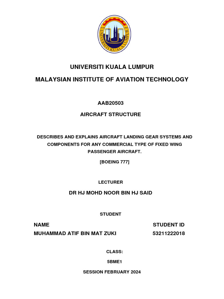 Boeing 777 Landing Gear Overview | PDF | Business | Computers