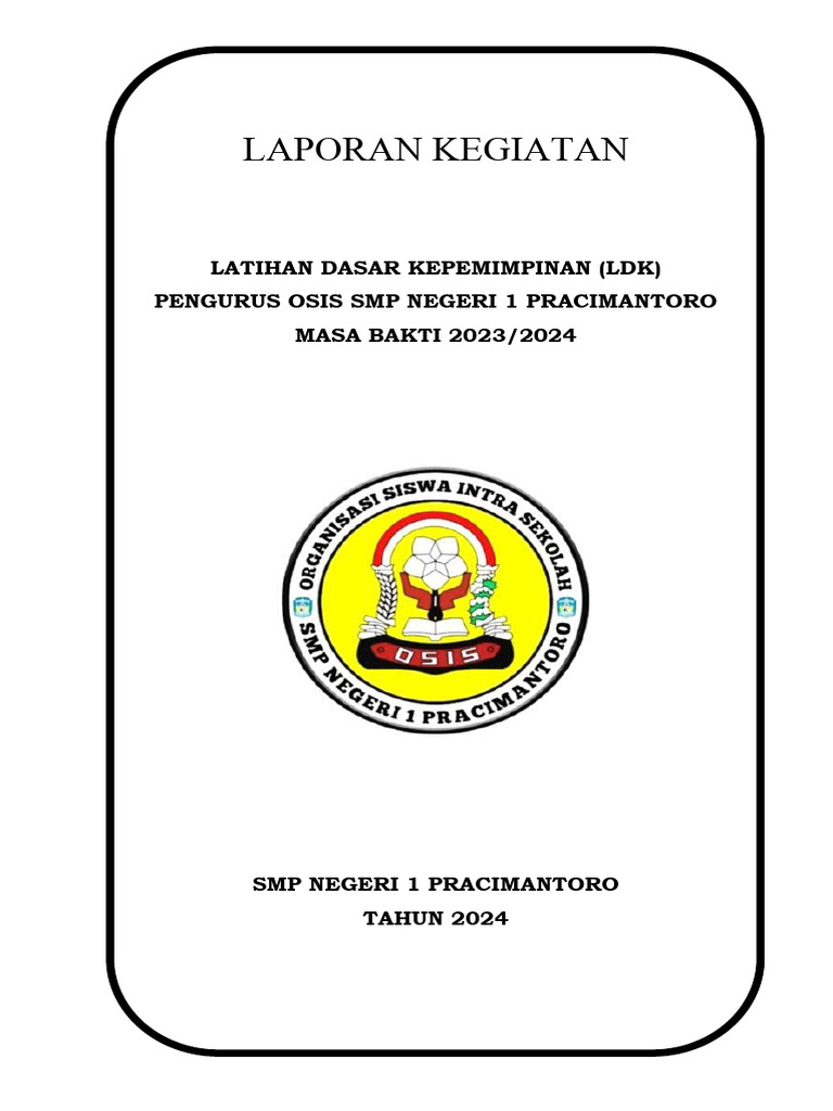 Laporan Kegiatan - LDK - 23-24 | PDF