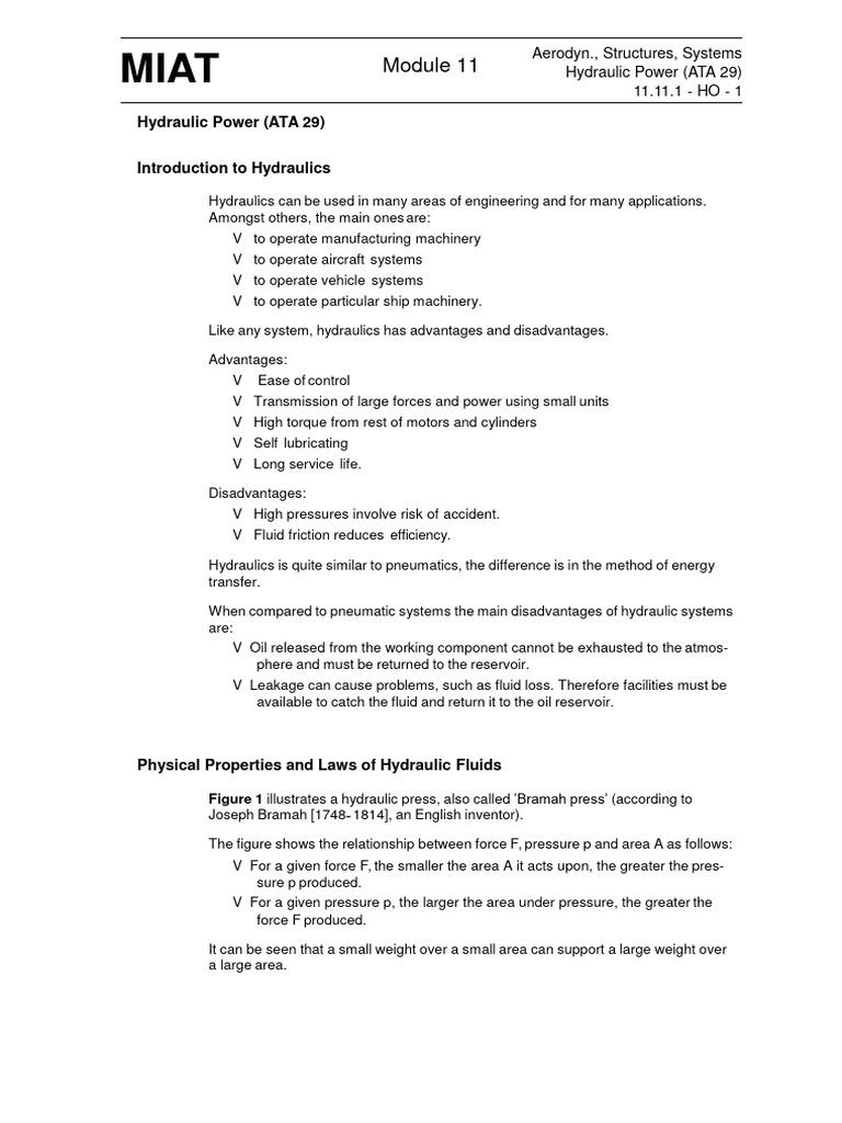 11.11 Hydraulic Power | PDF | Pump | Valve