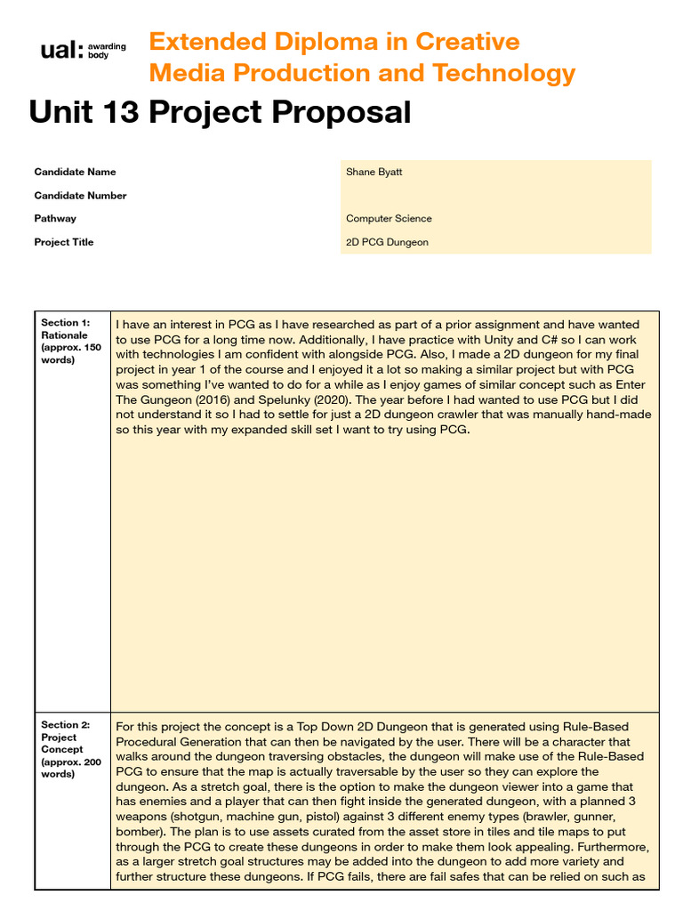 Project Proposal Template Extended Diploma | PDF | Computing | Computer ...