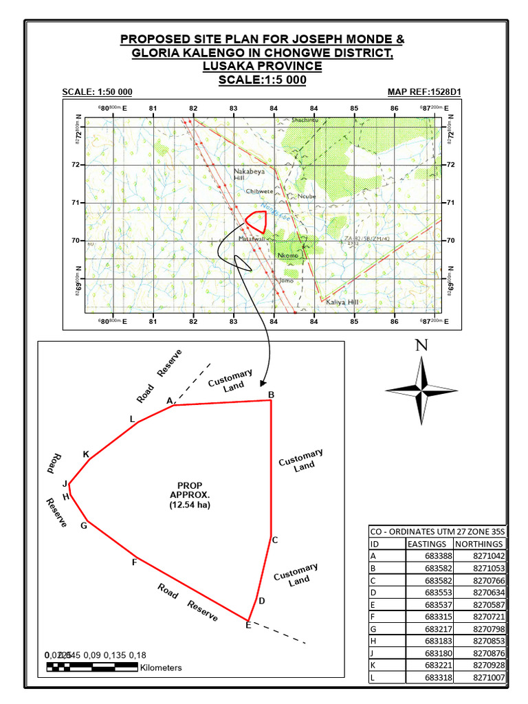 Proposed Site Plan for Kalengo Project | PDF | Cartography ...