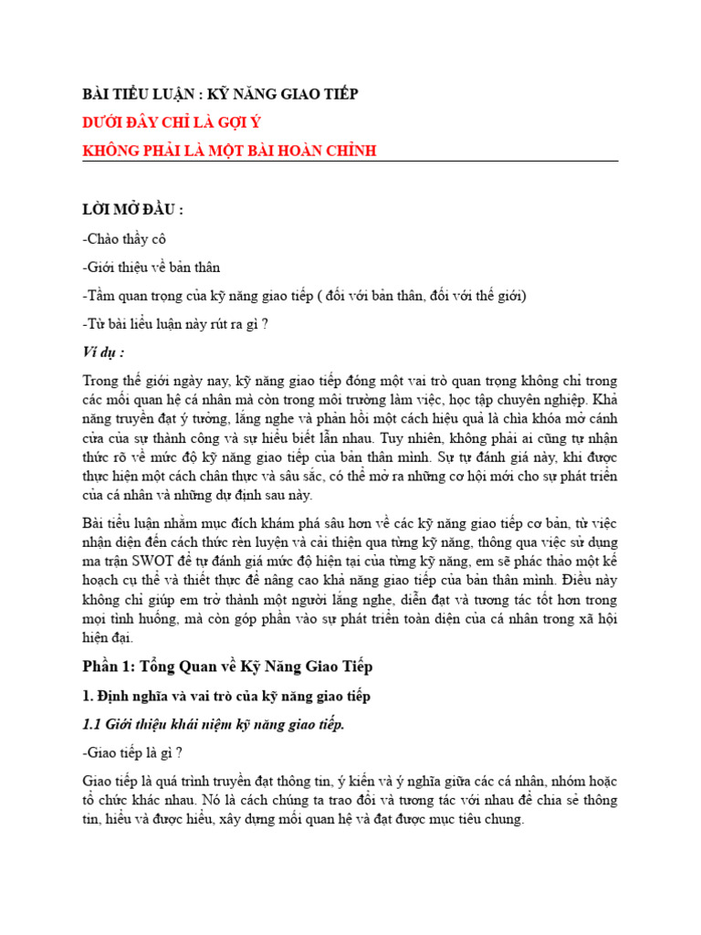 Ky Nang Giao Tiep | PDF