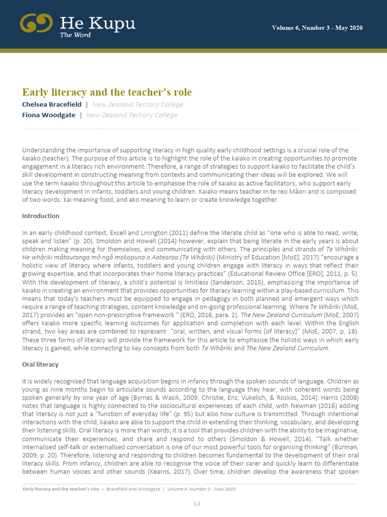 Early Literacy | PDF