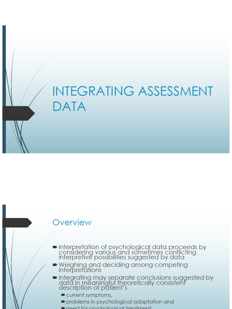 Interpreting and Integrating Assessment Data | PDF | Hypothesis ...