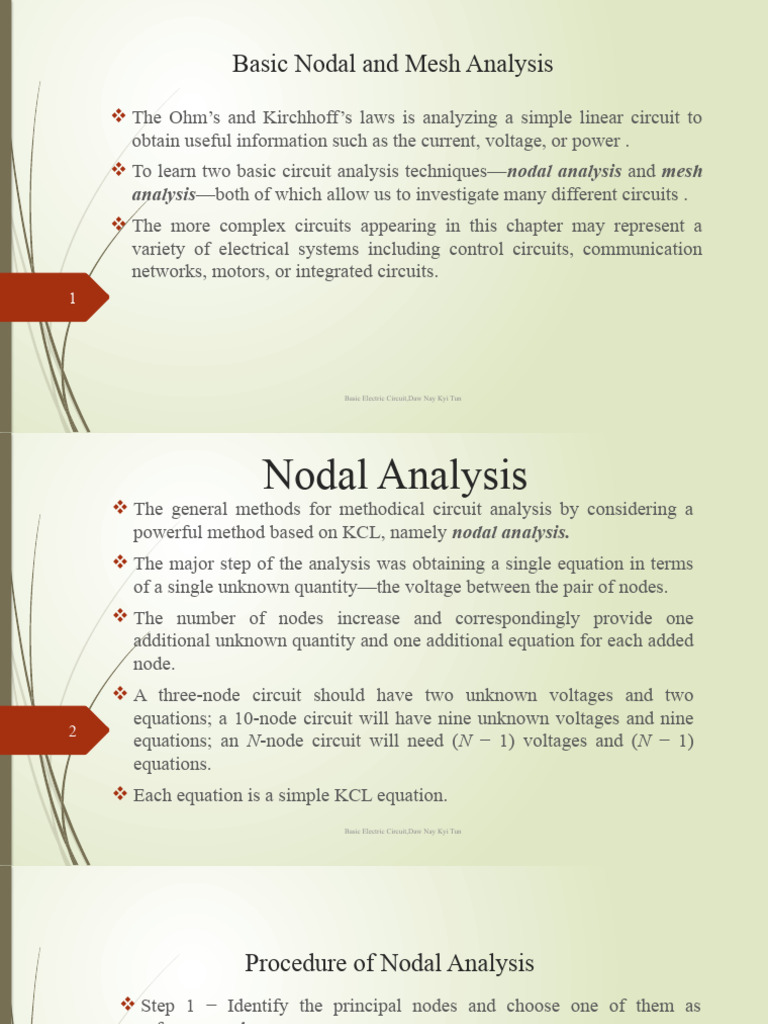 Nodal Analysis Supernode | PDF