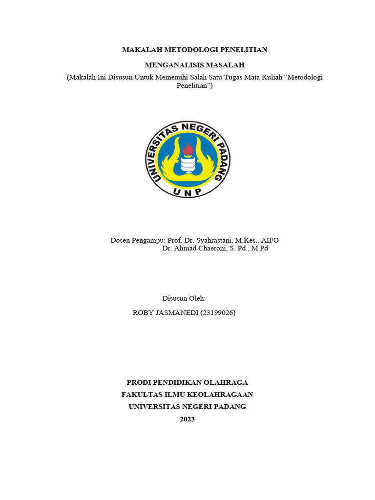 Makalah Metodologi Penelitian | PDF