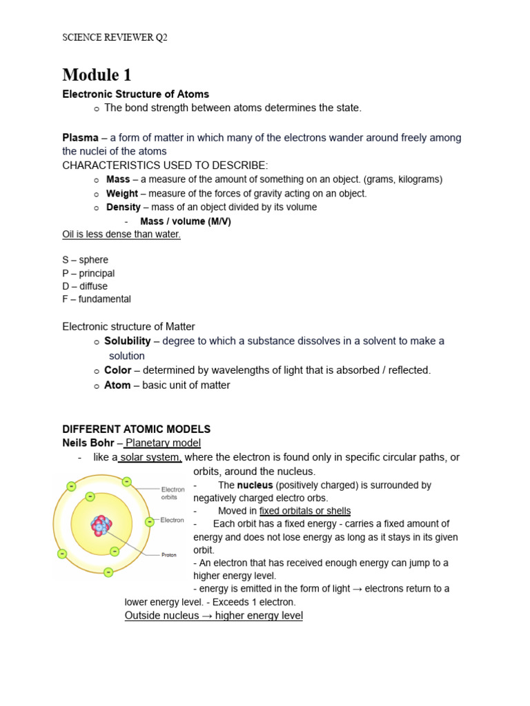 Science Q2 Reviewer | PDF | Chemical Bond | Atoms