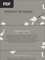Column Writing (Tagalog) | PDF