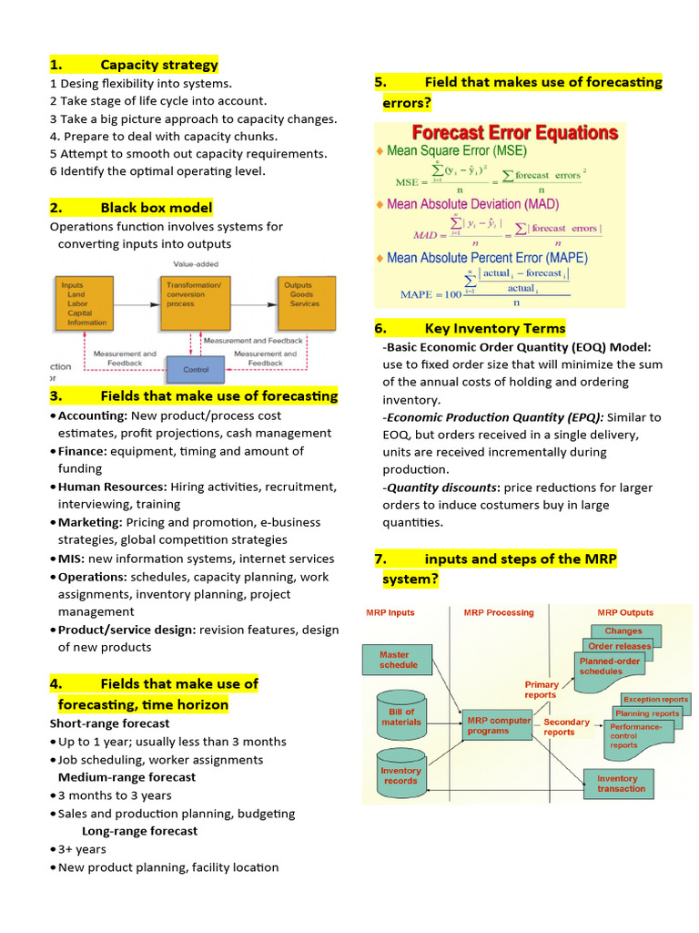 Applied Math Questions. | PDF | Inventory | Forecasting