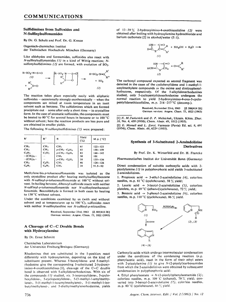 Schulz1963 HCCOH | PDF | Chemical Reactions | Ester