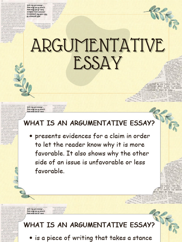 Understanding Argumentative Essays | PDF | Argument | Essays