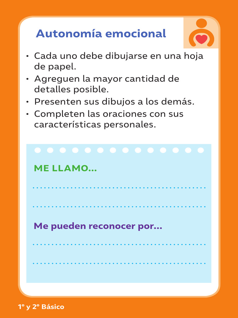 Actividades de Autonomía Emocional 1º y 2º Básico | PDF | Relaciones ...