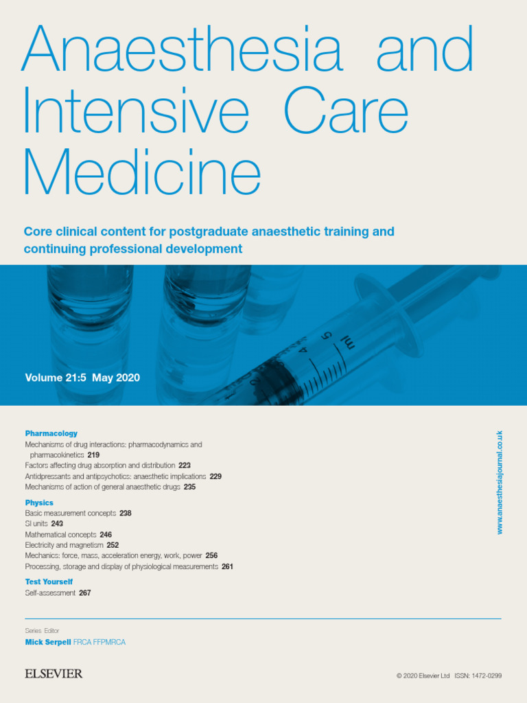 Core Clinical Content For Postgraduate Anaesthetic Training and ...